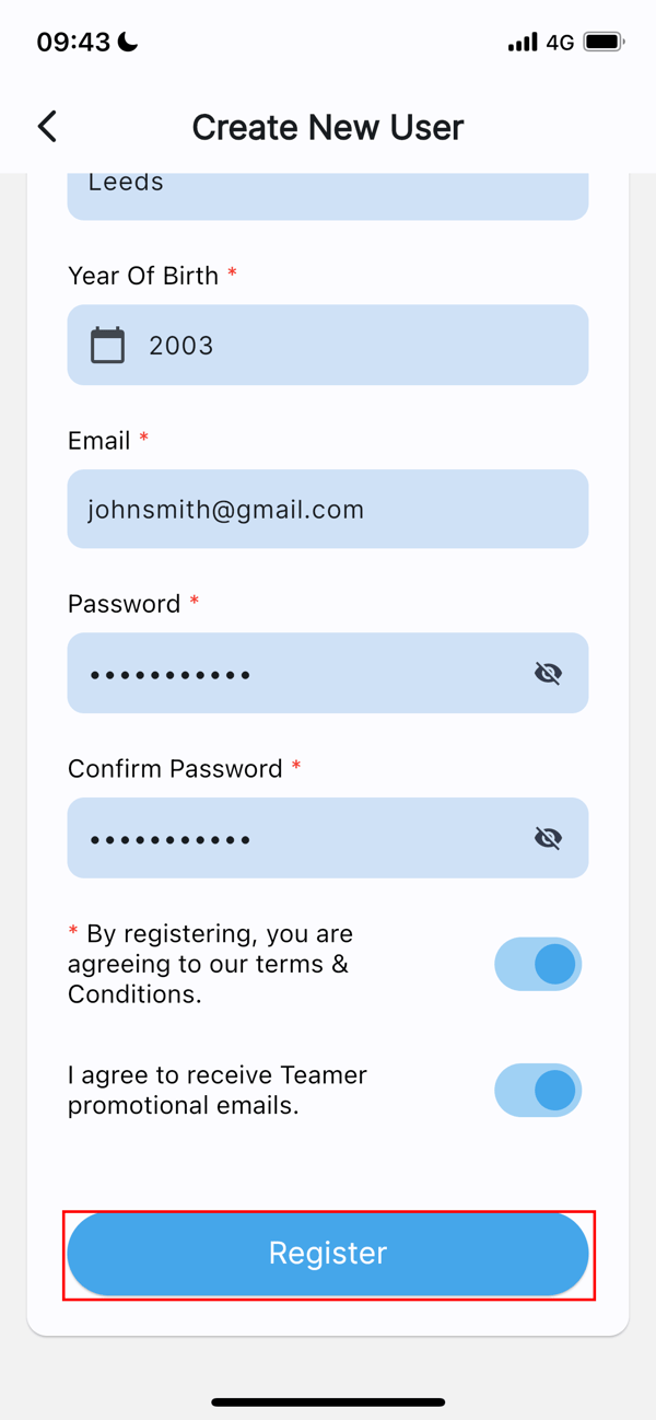 Create an account