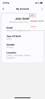 Manage account information